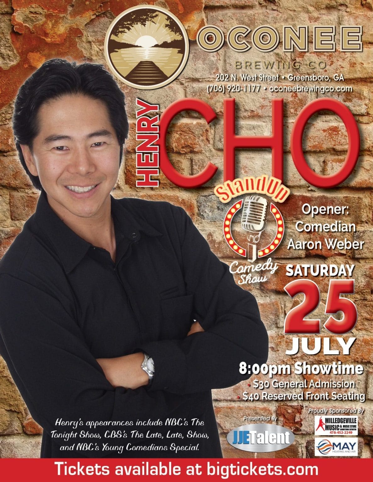 Comedian Henry Cho at OBC - Visit Lake Oconee